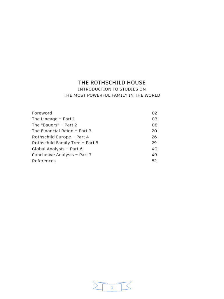 The Rothschild House - The Owners of The World | PDF | Rothschild Family