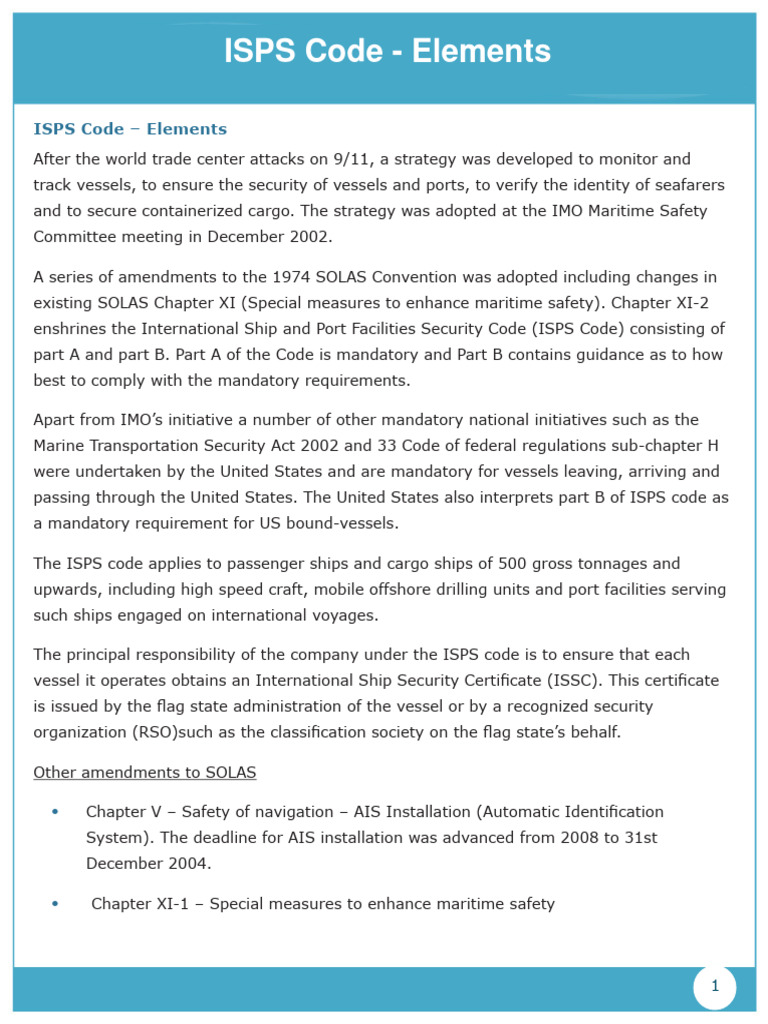 Ss Elements Isps Code | PDF | Computer Security | Security