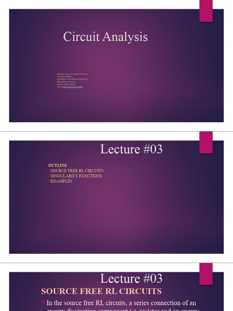 Lecture#03 EE | PDF | Electrical Network | Physical Quantities