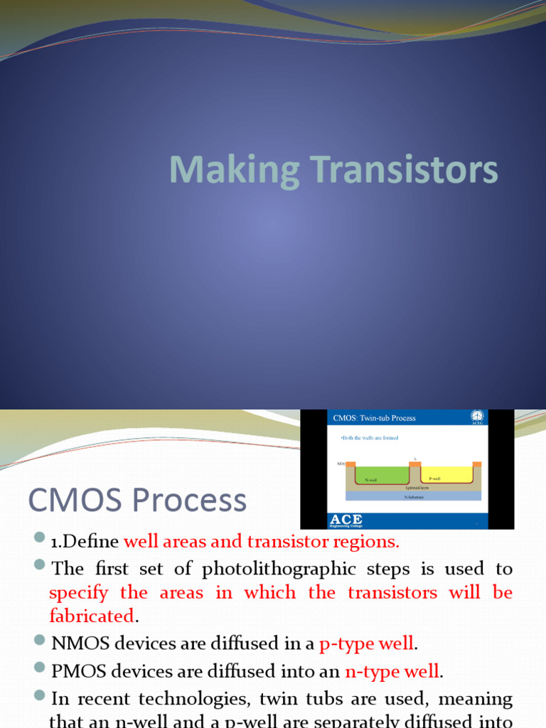 Making Transistors | PDF | Mosfet | Field Effect Transistor