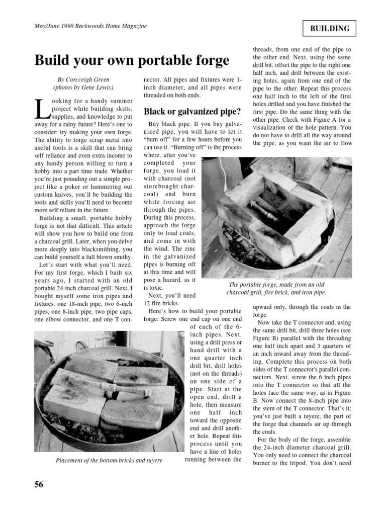 Build Your Own Portable Forge Par Corcceigh Green 1995 | PDF | Forge ...
