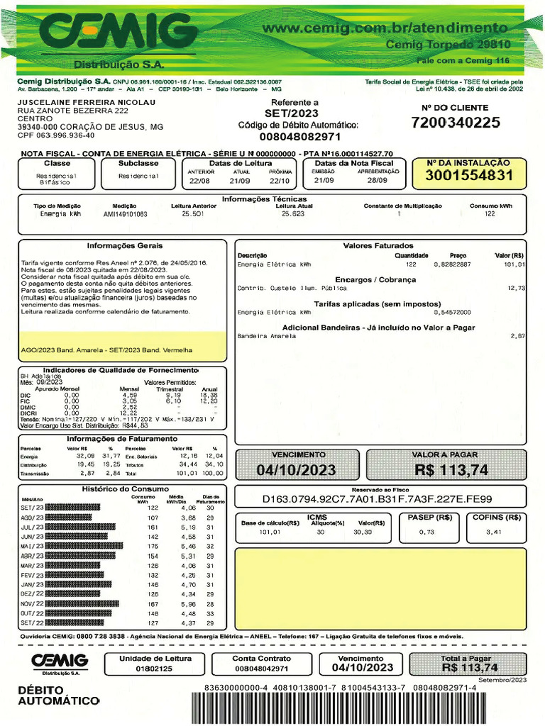 Juscelaine Cemig | PDF