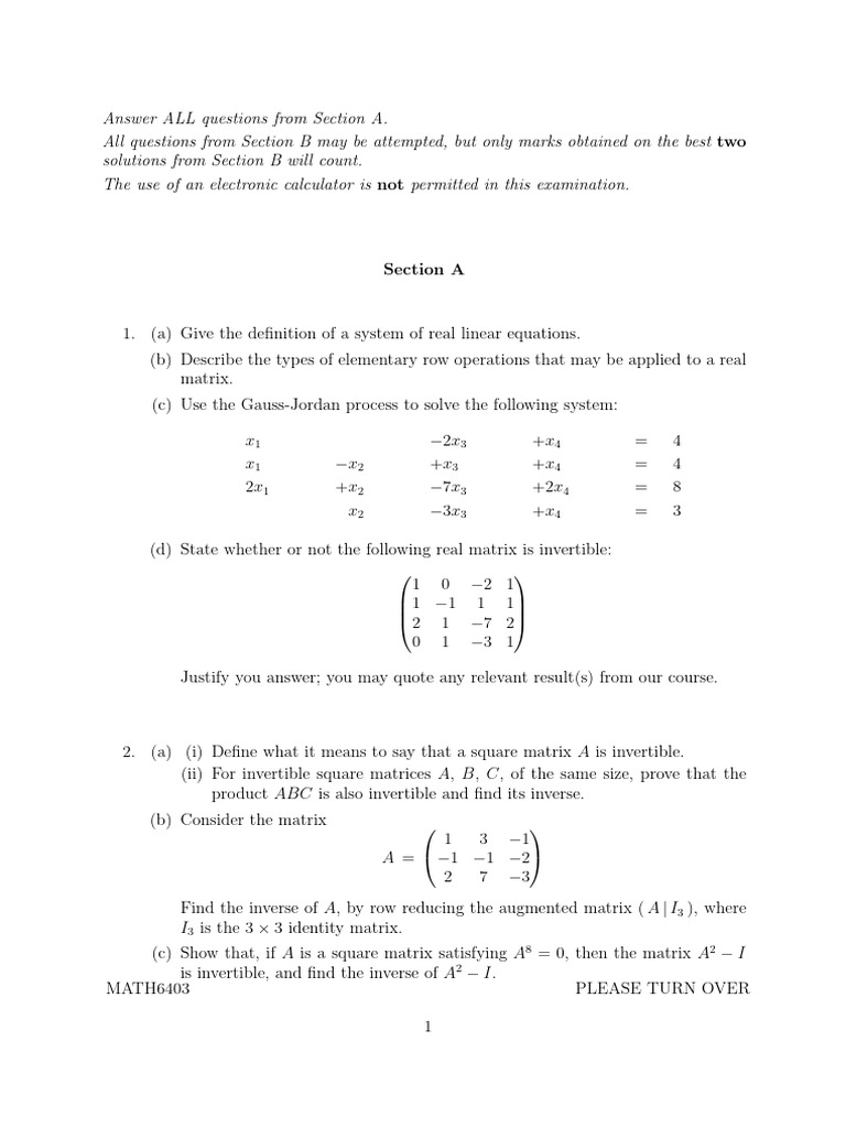 16-17 | PDF | Matrix (Mathematics) | Determinant