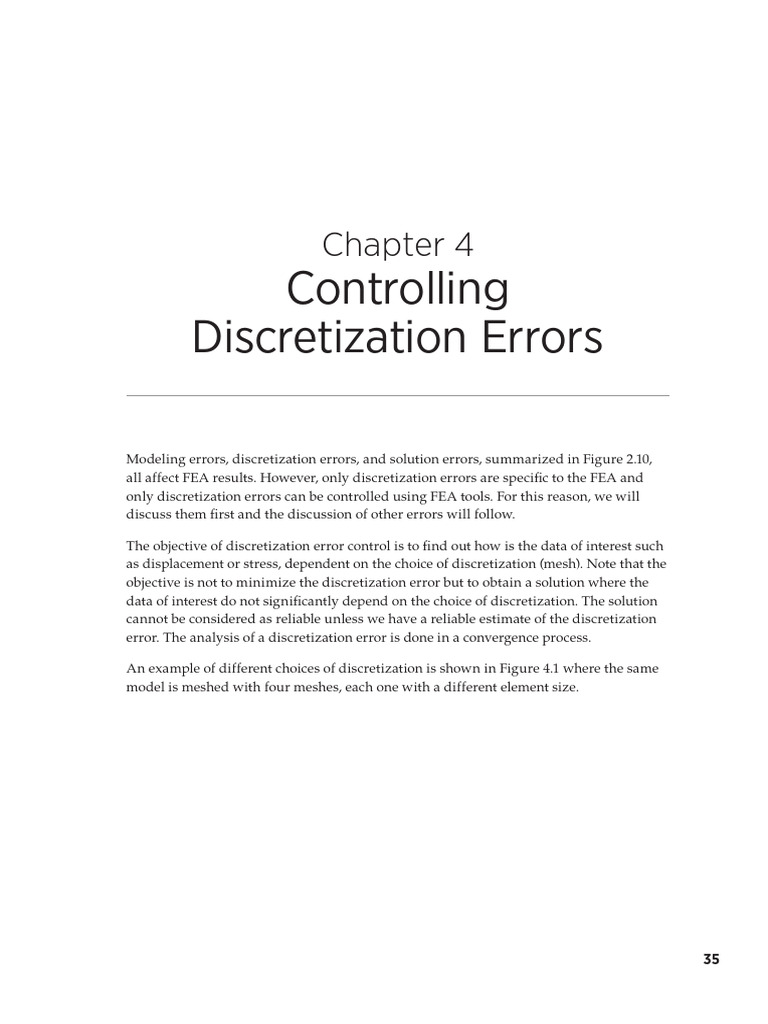 Chapter 4 Controlling Discretization Errors | PDF | Finite Element Method | Elasticity (Physics)
