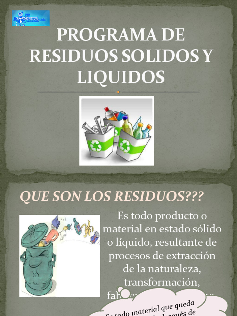 Programa de Residuos Solidos y Liquidos | PDF | Residuos | Materiales