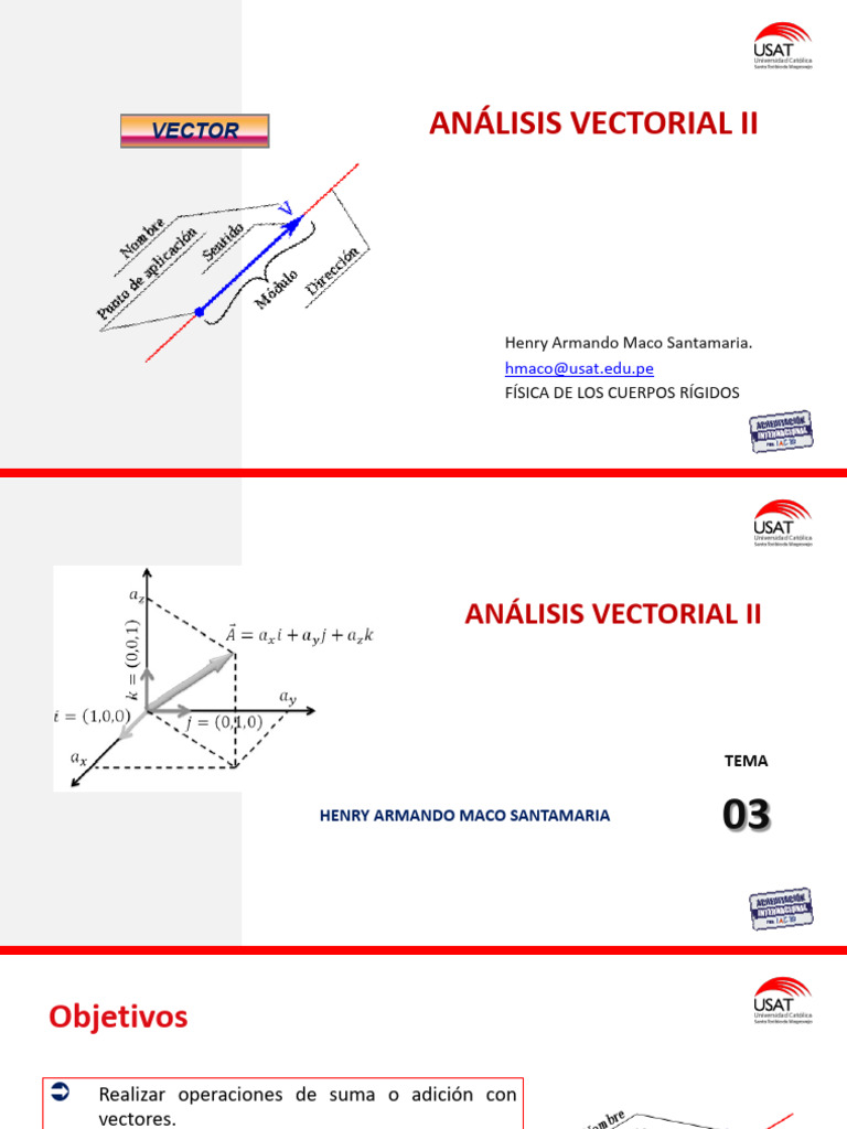 Tema 03 Análisis Vectorial II | PDF | Vector Euclidiano | Espacio vectorial