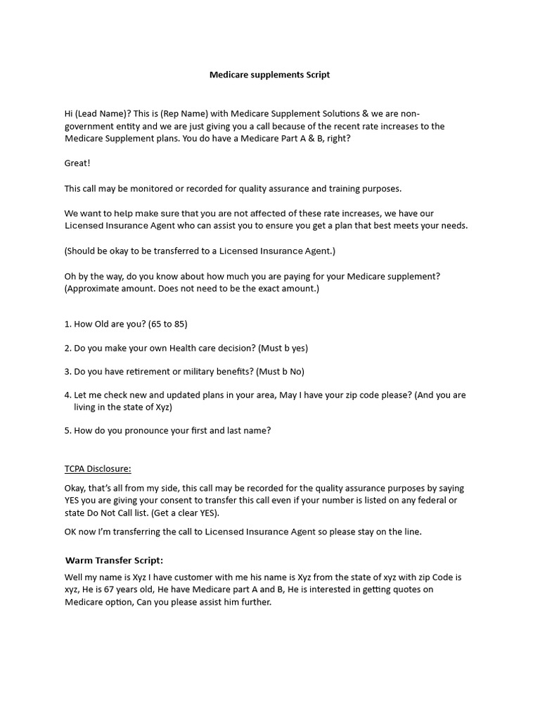 Medicare script | PDF