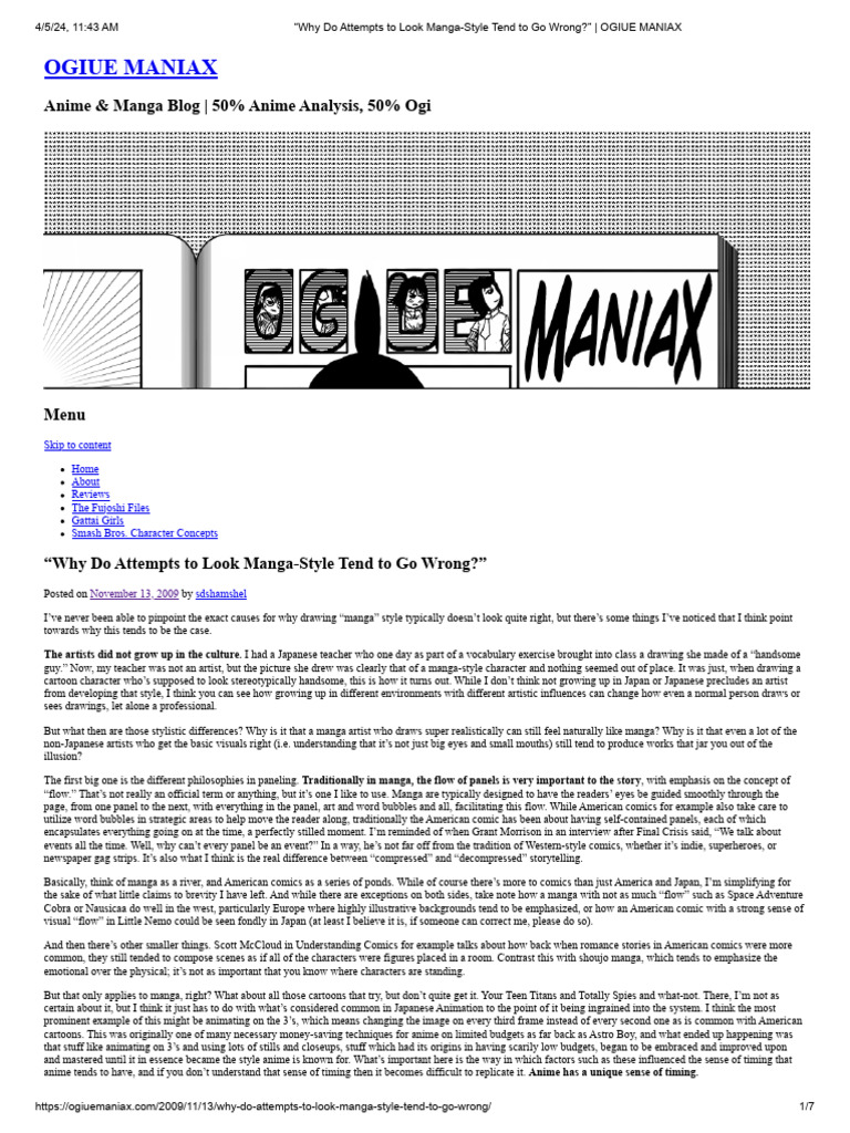 “Why Do Attempts to Look Manga-Style Tend to Go Wrong_” _ OGIUE MANIAX ...