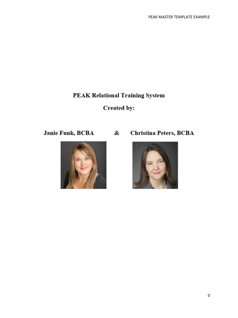 PEAK-Report-MASTER-Template-Example | PDF | Reading Comprehension ...