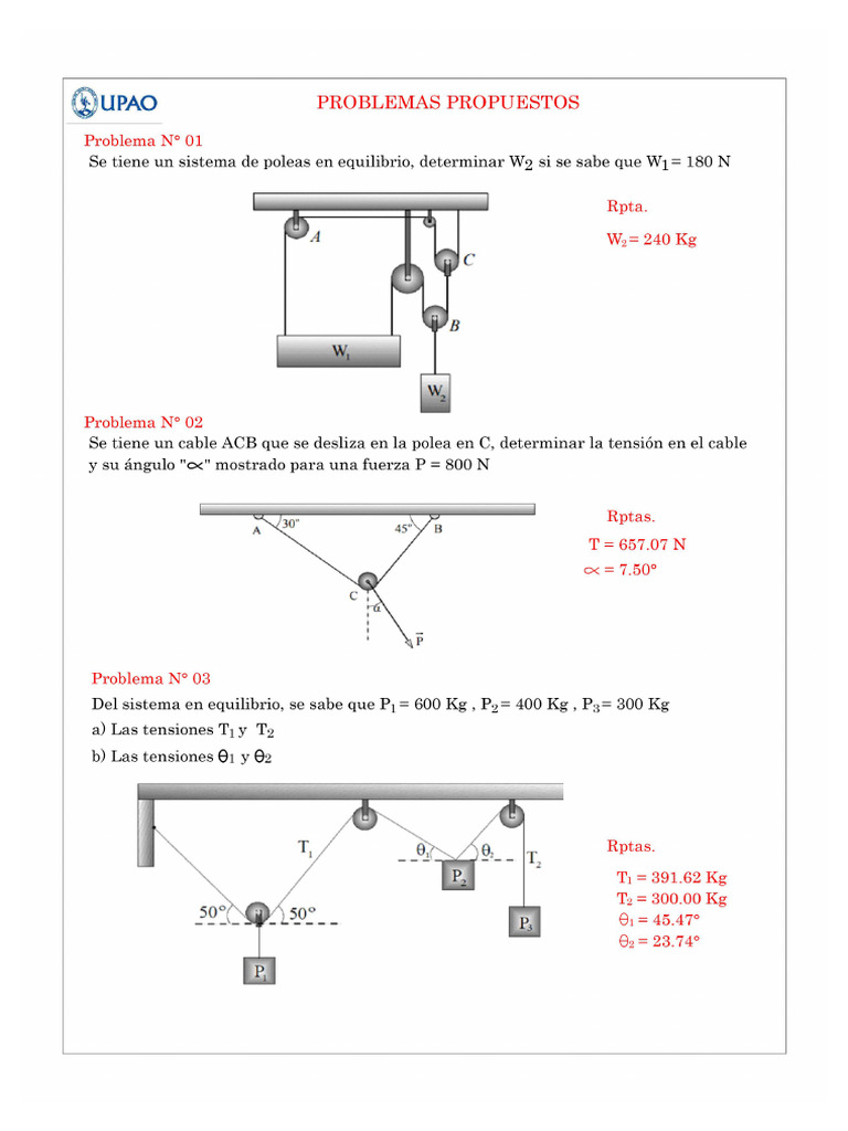 04 Prob Propuestos Equil Partícula | PDF