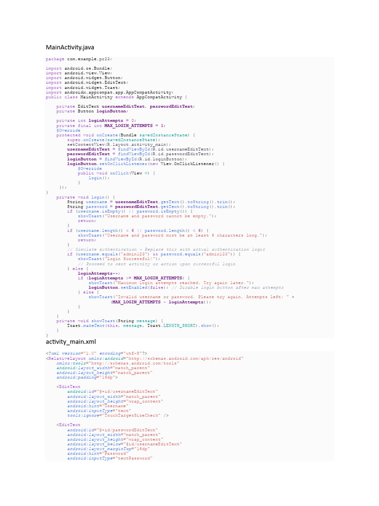 Mainactivity - Java: Savedinstancestate Savedinstancestate | PDF | Android (Operating System ...