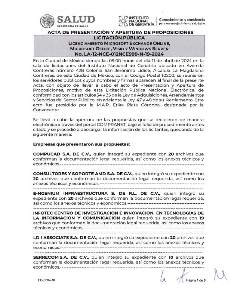 Acta de Apertura de Microsoft-1 | PDF