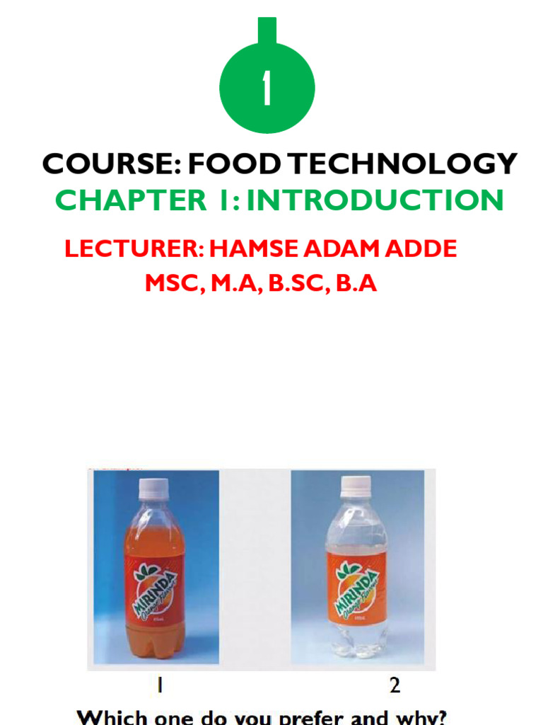 CHAPTER 1 FOOD TECH (1) | PDF | Foods | Food Processing