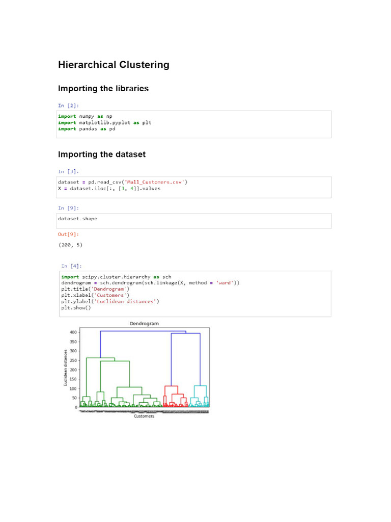 Hierarchical Clustering | PDF