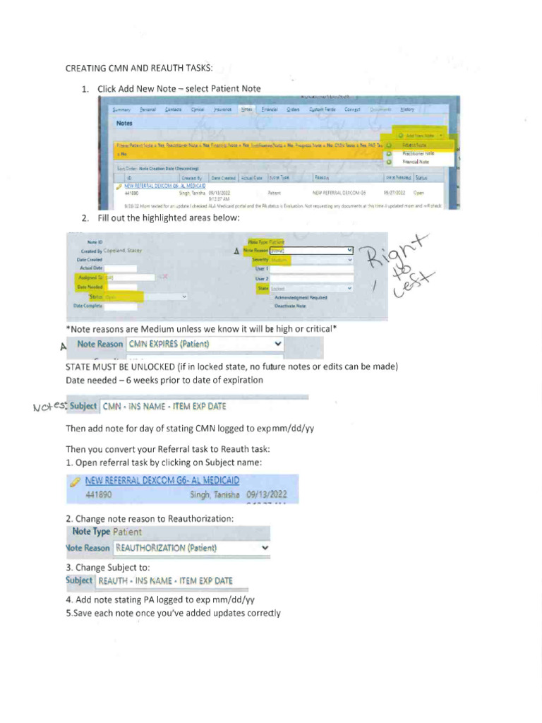 creating cmn and reauth | PDF