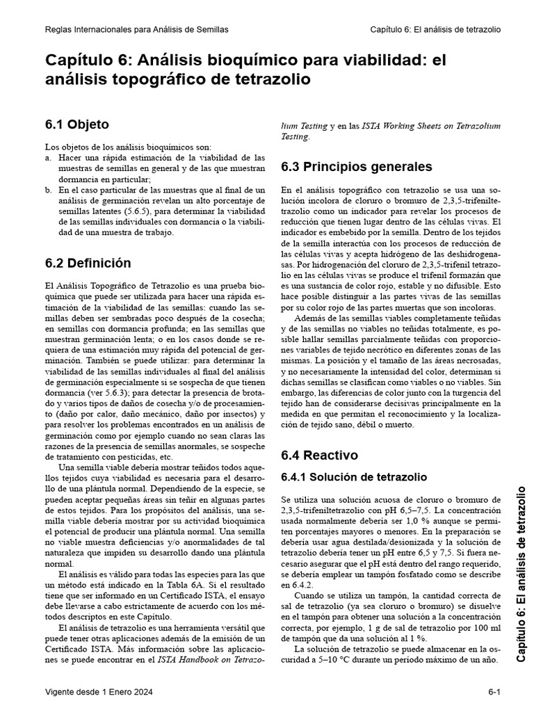 ISTA 2024 Cap 6 | PDF | Semilla | Tinción