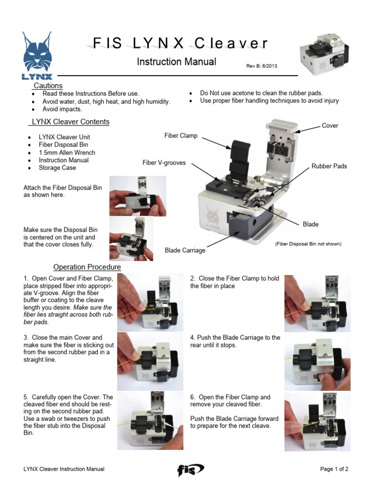 LYNX Cleaver User Guide | PDF | Screw