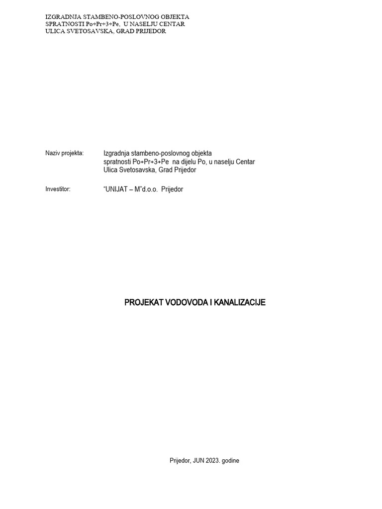 Tehnicki Opis VIK | PDF