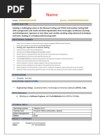 TOSCA Automation Test Engineer Resume | PDF | Software Testing ...