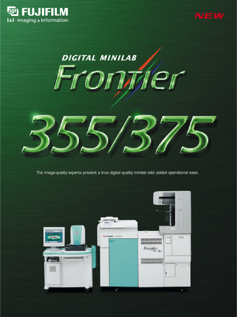 Fujifilm Digital Minilab Frontier 355/375 Main Specifications | PDF ...