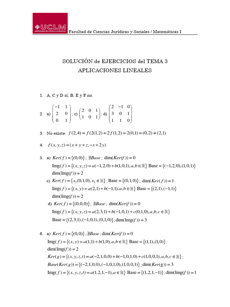SOLUCIÓN HOJA 3 | PDF | Funciones y mapeos