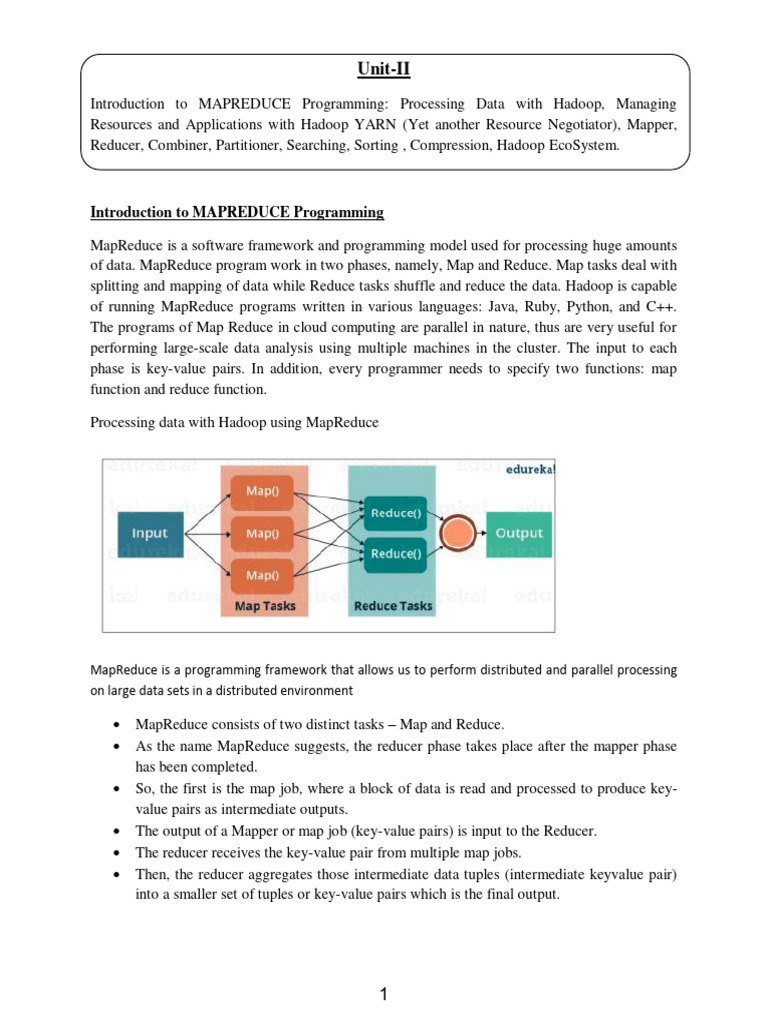 Unit-2 Bda Kalyan - Pagenumber | PDF | Apache Hadoop | Map Reduce