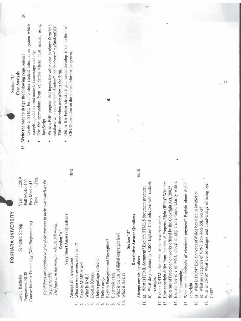 Internet Technology Web Programming BCIS | PDF