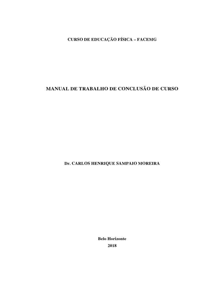 Manual Tcc Pdf Método Científico Abstract Resumo
