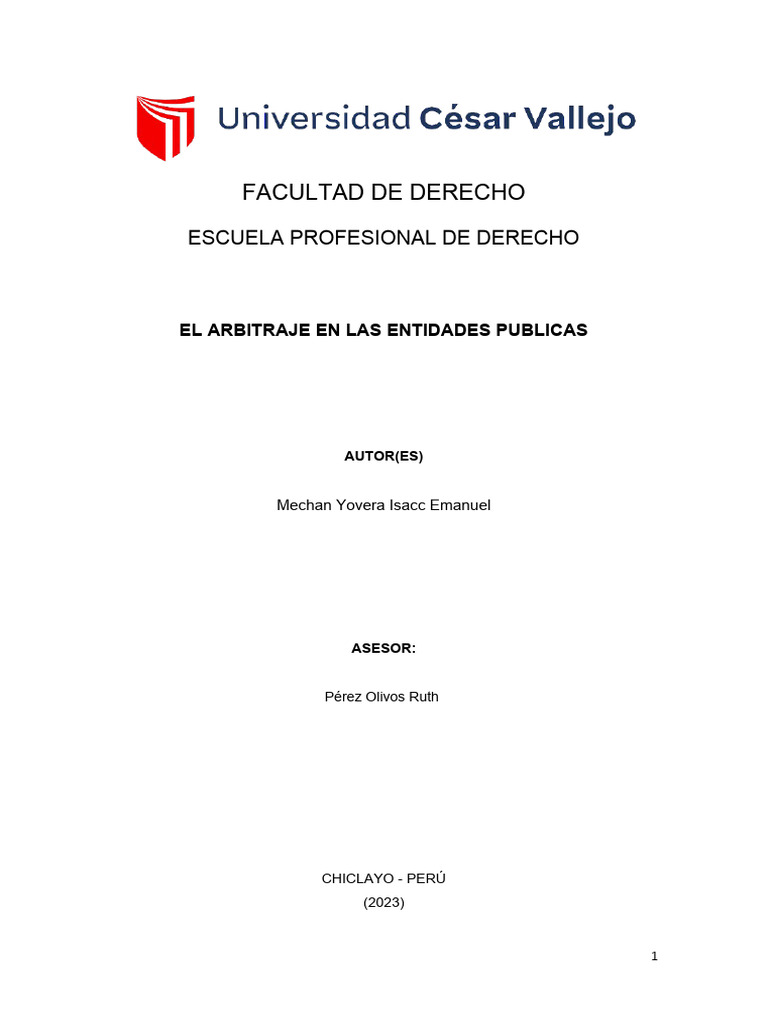 Informe Final Meca | PDF | Arbitraje | Ley común