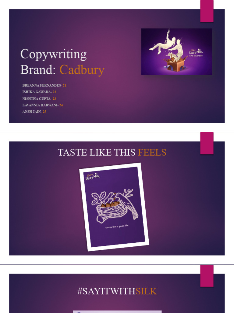 Copywriting - Cadbury A5 FINAL | PDF | Cooking, Food & Wine