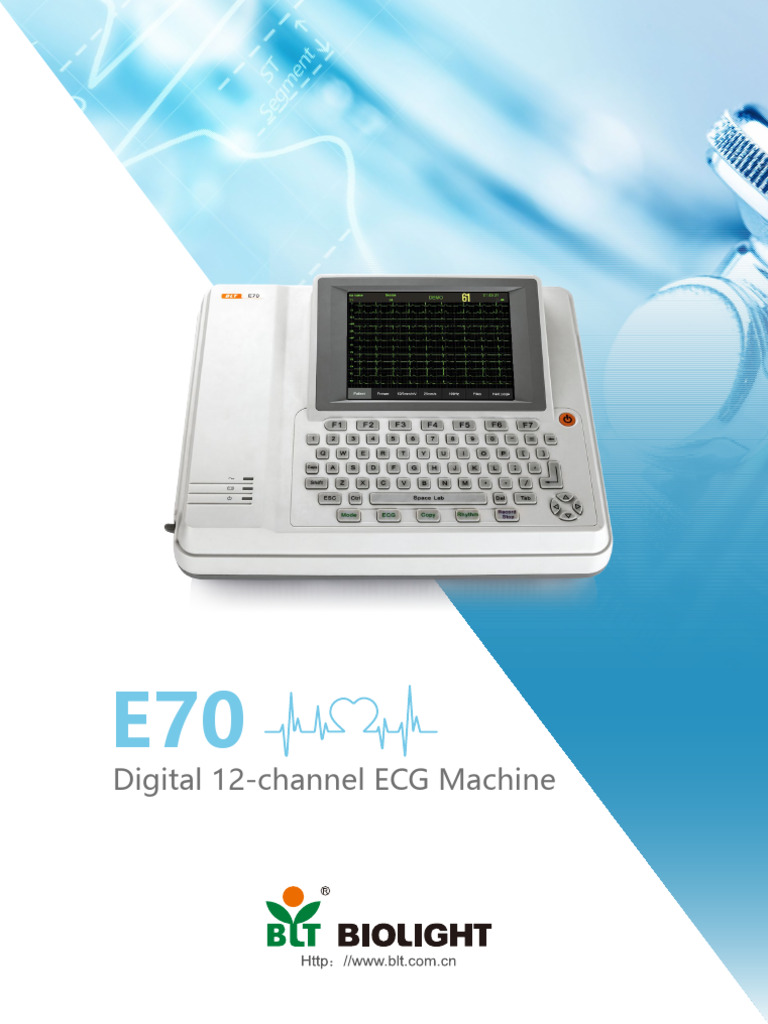 Electrocardiografo E70 | PDF | Electrocardiography | Power Supply