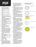 Soal Matematika Kelas 2 Waktu dan Durasi (Lama Waktu) - Diary Guru | PDF