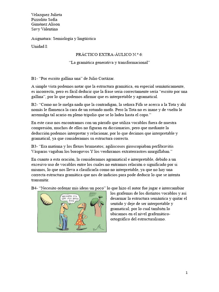 TP6 | PDF | Gramática | Lingüística