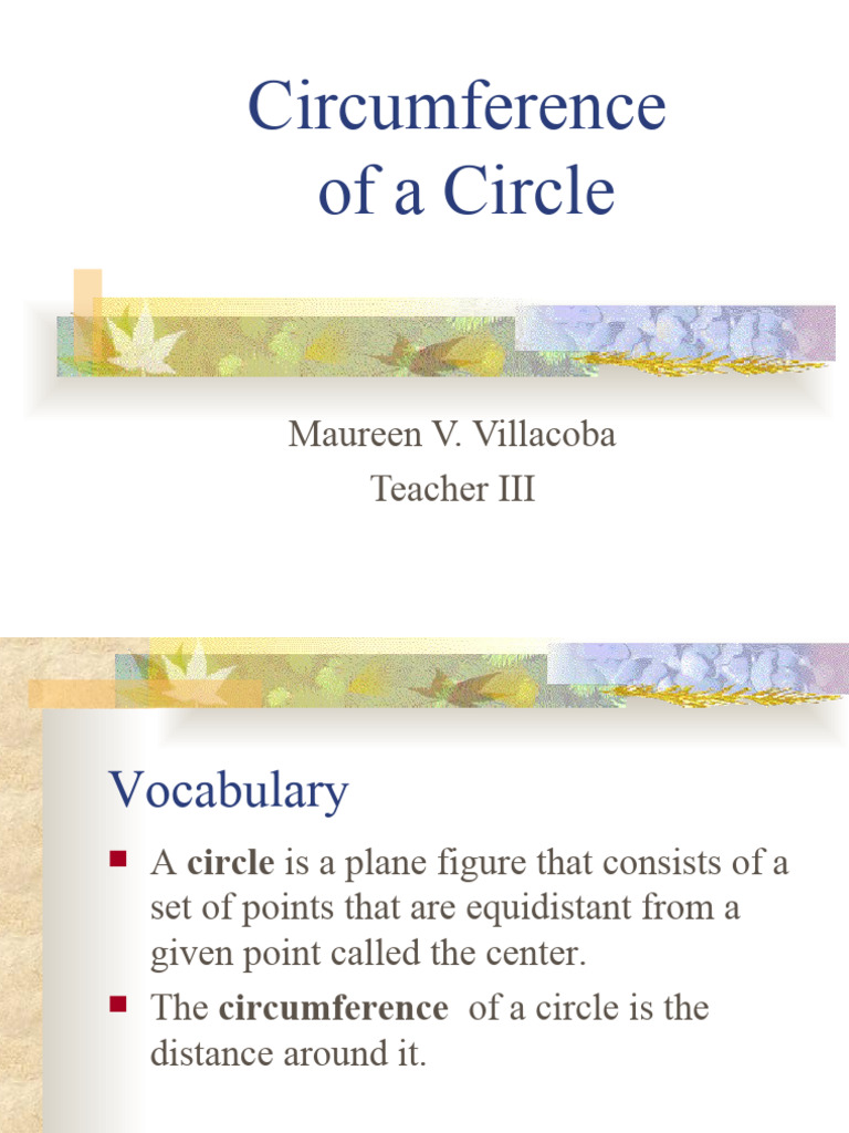 Understanding Circle Circumference Basics | PDF | Circle | Pi