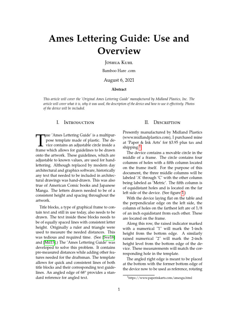 Ames Guide for Hand-Lettering | PDF