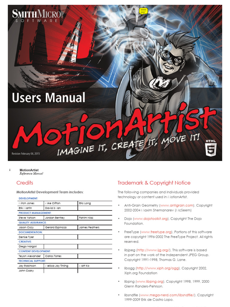 MotionArtist Reference Manual 1.3 | PDF | License | Derivative Work
