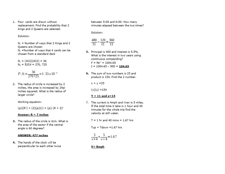 Math Problems | PDF