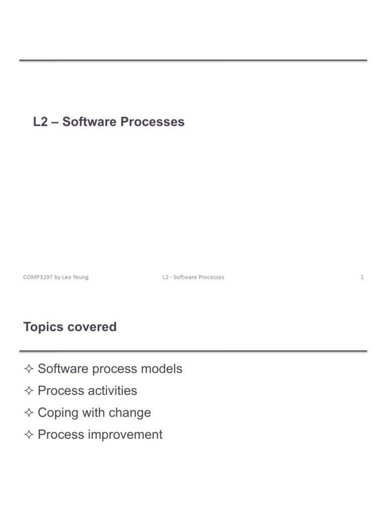 L2 - Software Processes v1 | PDF | Software Development Process ...