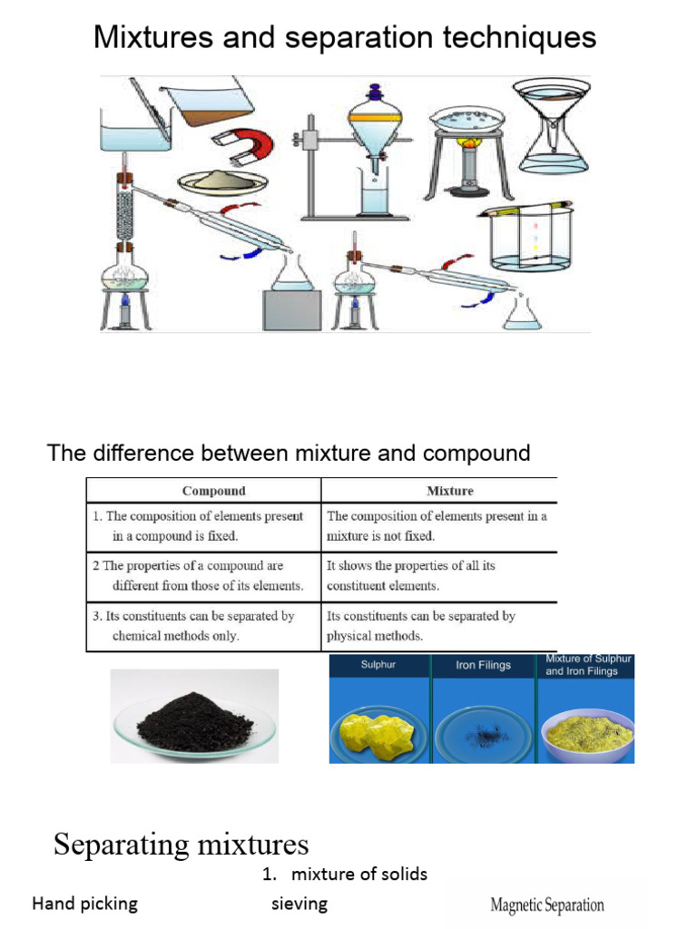 Mixtures and Separation Techniques | PDF | Solubility | Mixture