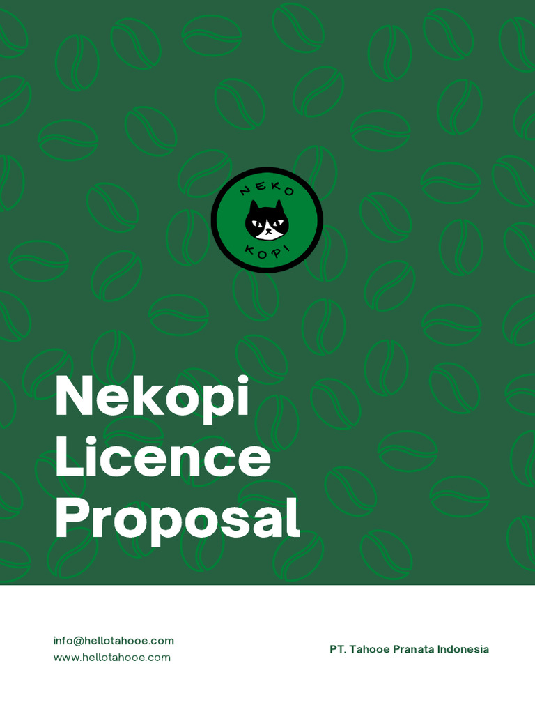 Nekopi Licence Proposal | PDF | Memasak, Makanan, & Anggur