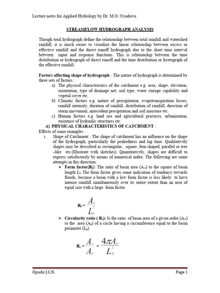 3 Streamflow Hydrograph | PDF | Drainage Basin | Stream