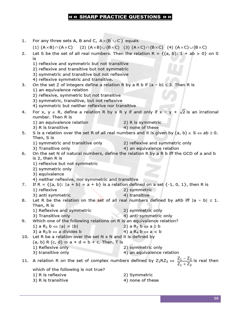 SETS RELATIONS FUNCTIONS - Removed | PDF | Function (Mathematics) | Rational Number