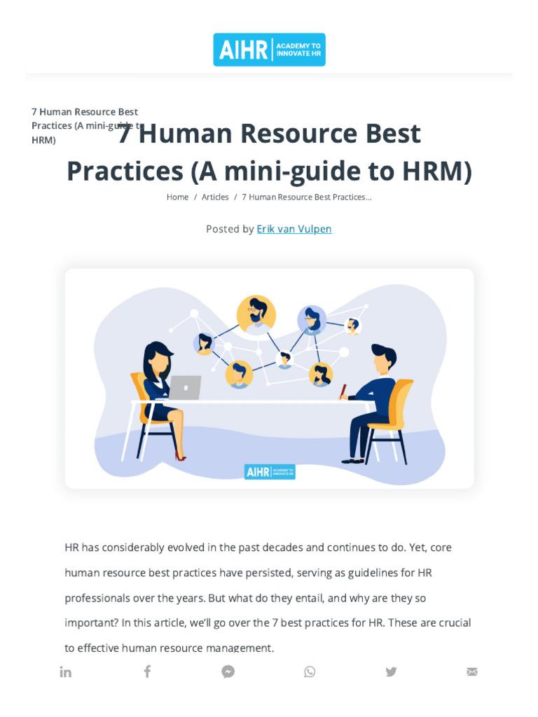 7 Human Resource Best Practices - A Mini-Guide To HRM | PDF | Human ... 7 Human Resource Best Practices - A Mini-Guide To HRM | PDF | Human ...