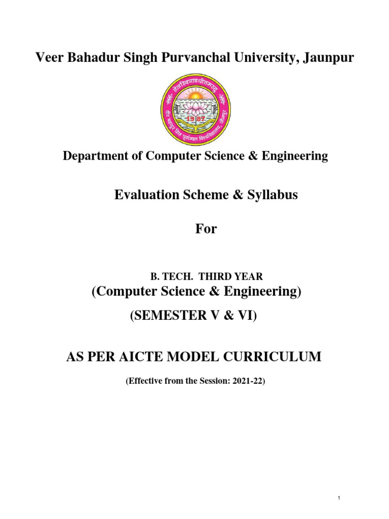 202307291442395902Syllabus-CSE-III Year | PDF | Parsing | Relational Database