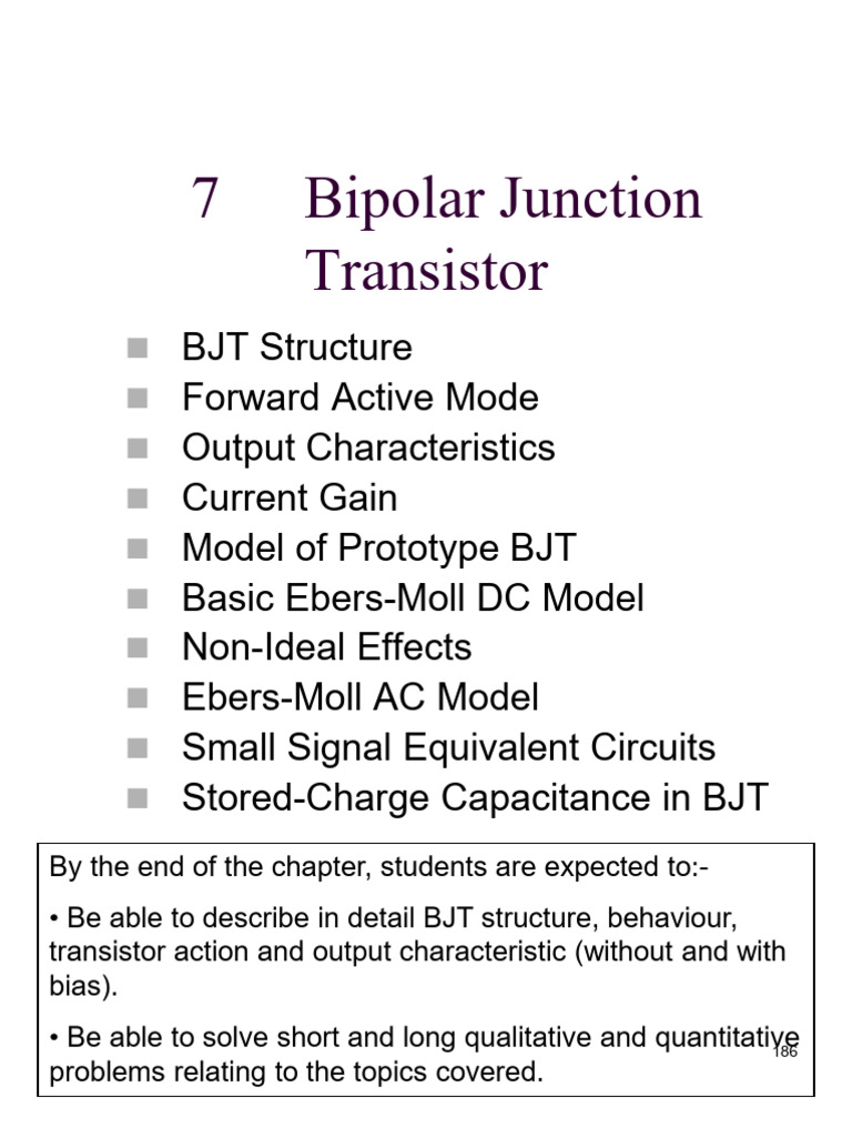 7 Bipolar Junction Transistor | PDF | Bipolar Junction Transistor | Electricity