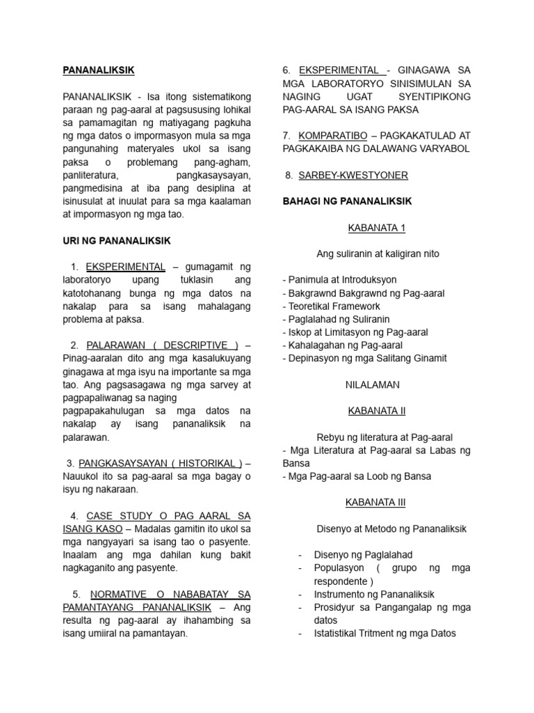 Filipino Midterm Reviewer | PDF