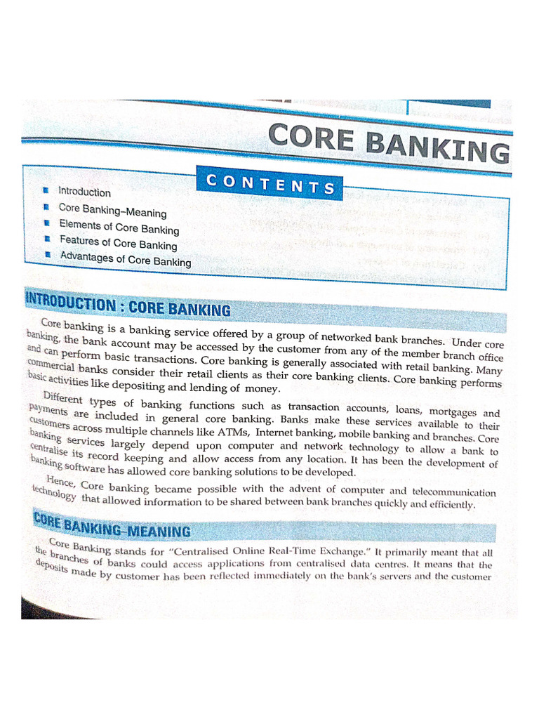 Core Banking | PDF