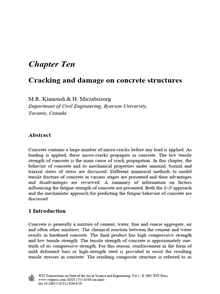 Cracking and Damage On Concrete Structur | Download Free PDF | Fracture ...