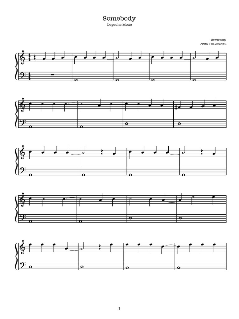 Somebody - Depeche Mode | PDF