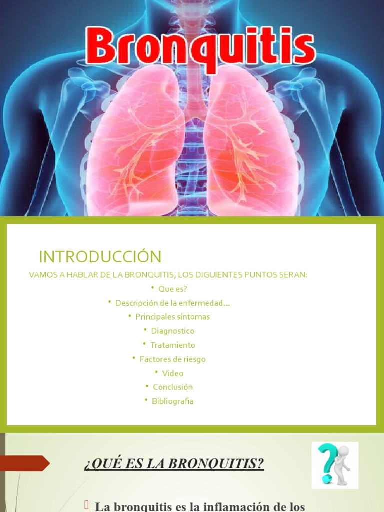 Trabajo Bronquitis | PDF | Bronquitis | Tos